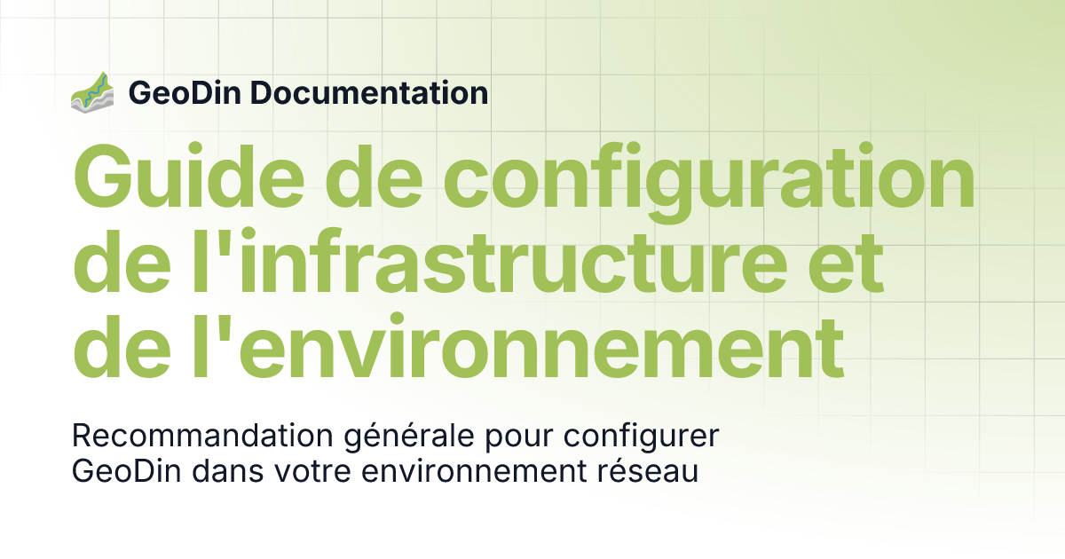 Guide de configuration de l'infrastructure et de l'environnement ...
